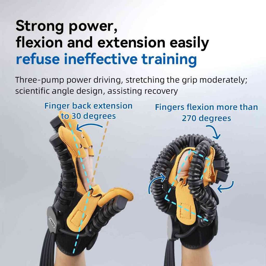 Stroke Hand Finger Rehabilitation Trainer Robot Gloves C12 With 6 Trai ...